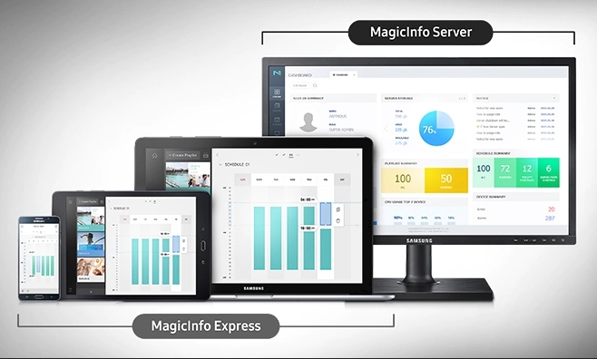 Digitales Info-Display im Querformat 32 Zoll