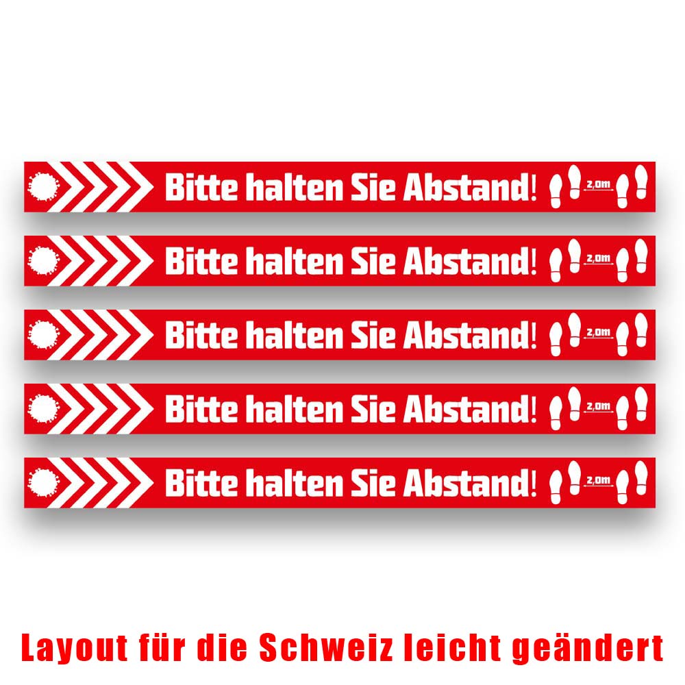 Großes Aufkleber-Set "Abstand halten"